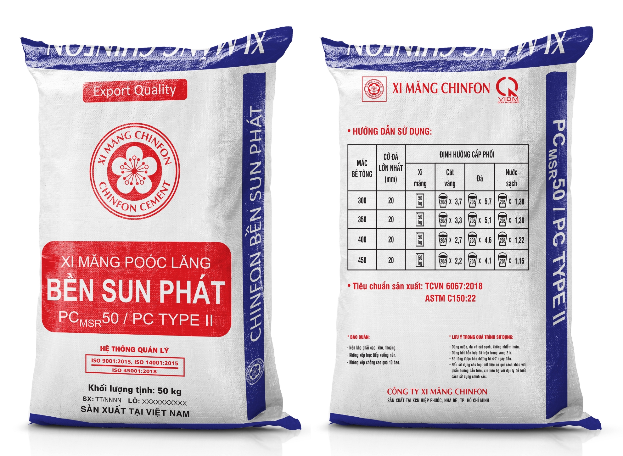 Chinfon. XI MĂNG POÓC LĂNG BỀN SUN PHÁT